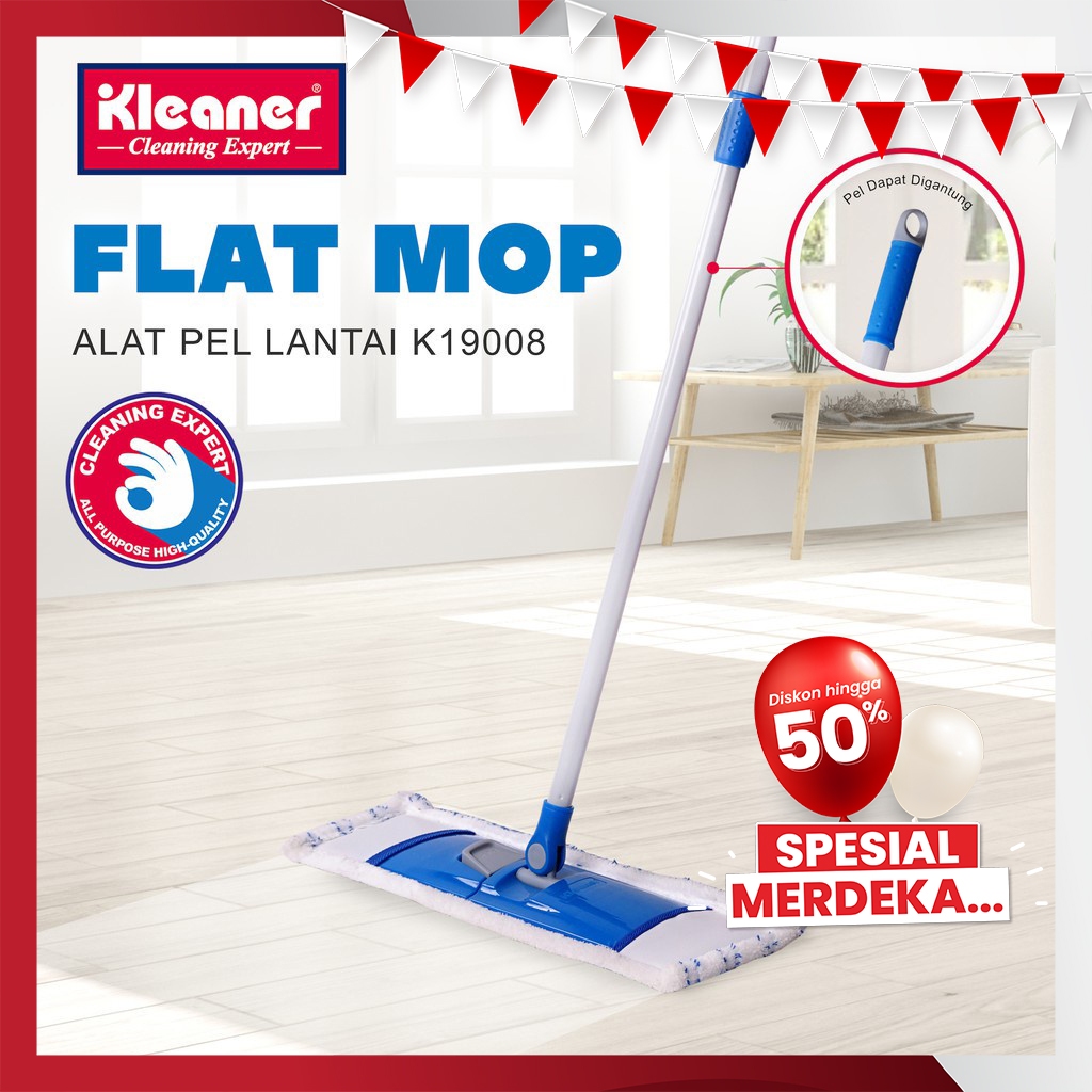 Jual Kleaner Alat Pel Lantai 1 Pcs Microfiber Flat Mop Pembersih Lantai ...