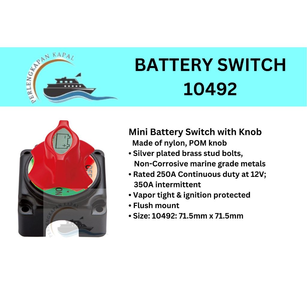 Jual Mini Battery Switch 10492 / Switch Battery 4 Position 12V 250A ...