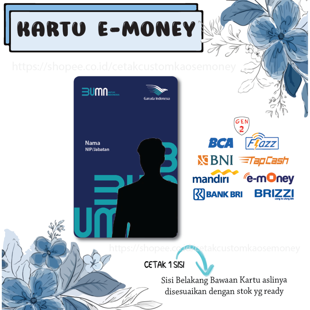 Jual KARTU EMONEY ETOLL ID CARD NEW GARUDA INDONESIA ID CARD KARTU ...