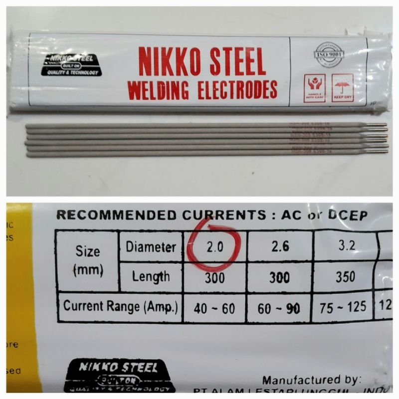Jual Kawat Las Stainless NIKKO STEEL NSN308 2mm 1kg | Shopee Indonesia