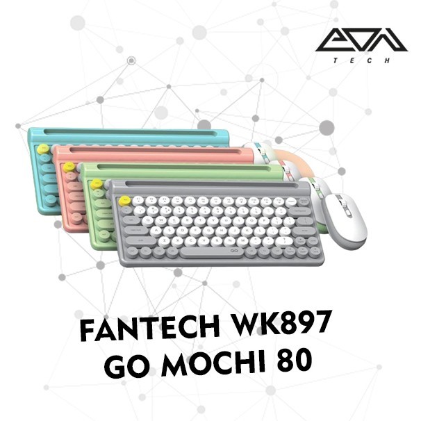 Jual Fantech WK897 GO MOCHI 80 Wireless Keyboard Mouse Combo Office ...
