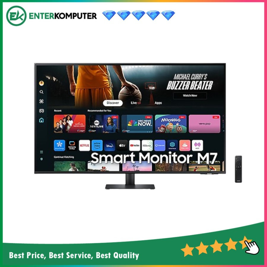 Jual SAMSUNG 43" M7 S43DM702 UHD Smart Monitor & Streaming TV | Shopee Indonesia
