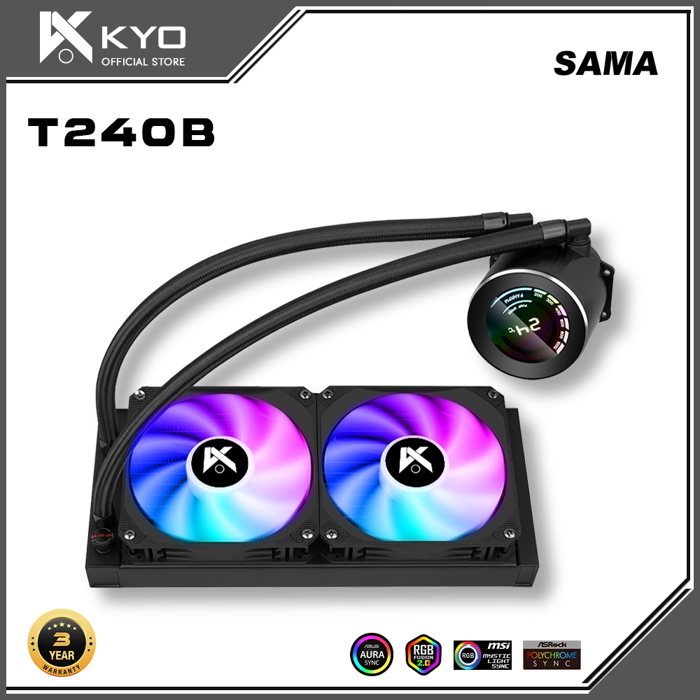 Jual KYO SAMA T240B ARGB AIO Liquid Cooling 240mm AIO 240 | Shopee ...