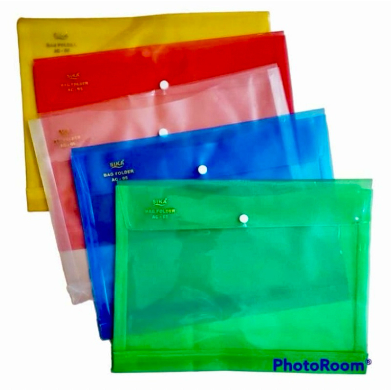Jual 12pcs COD Map Plastik Kancing folio f4 Sika map kancing punggung ...