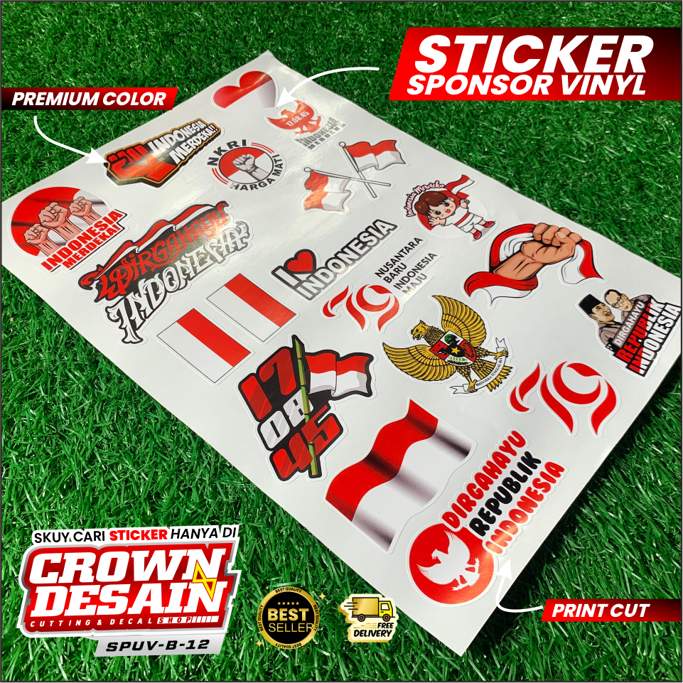 Jual Stiker Pack HUT Kemerdekaan Vinyl Hologram - Paket Stiker 1 Pack ...