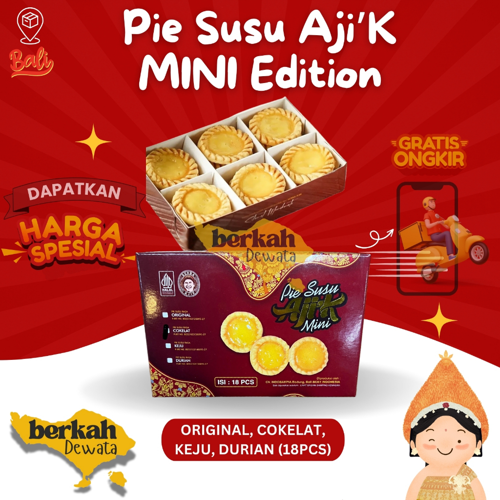 Jual Pie Susu Ajik Krisna Mini Edition Oleh Oleh Khas Bali Asli ...