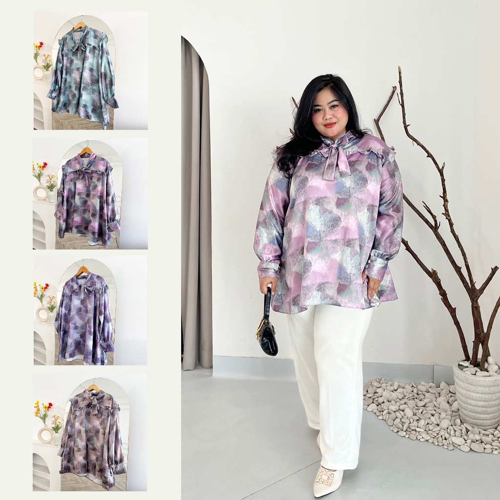 Jual MOKMOK - Fitri Satin BigSize JumboSize | Shopee Indonesia