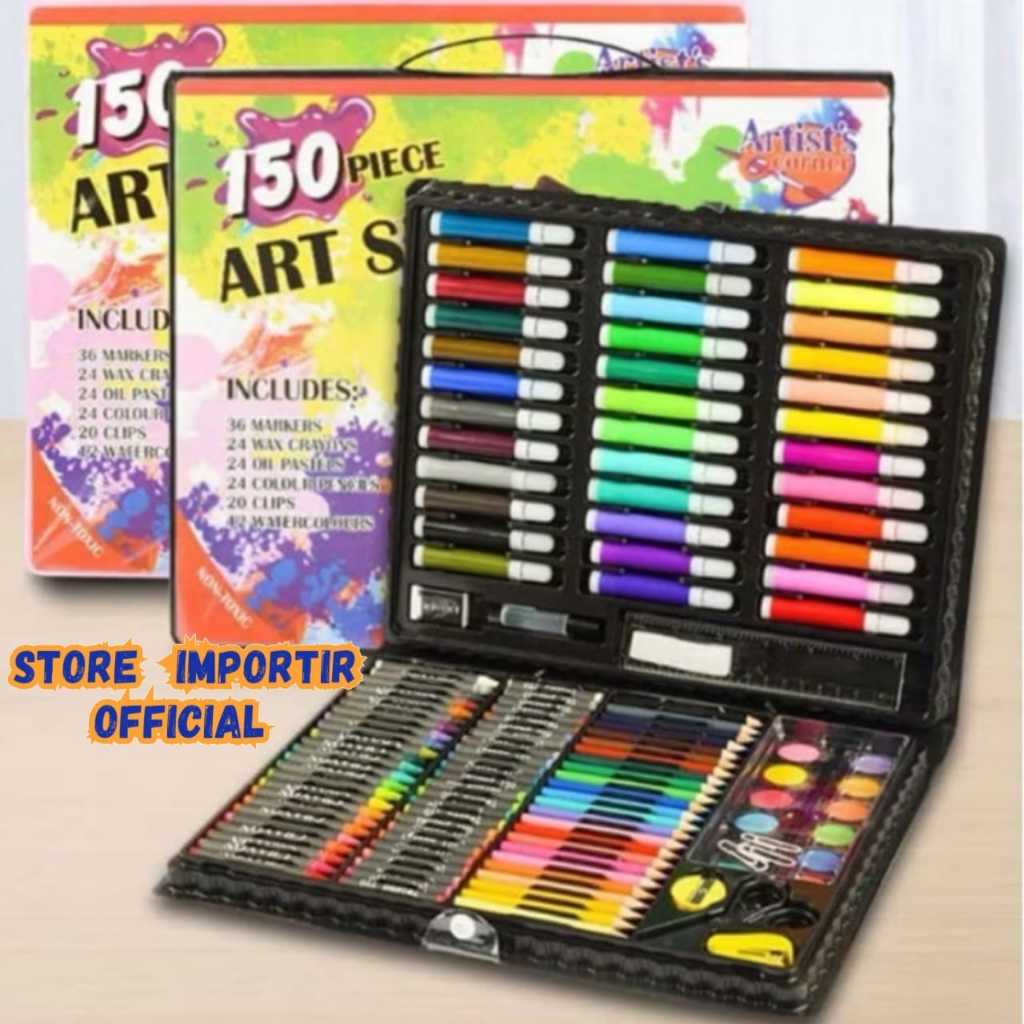 Jual Crayon Set ART SET 150 PIECE Krayon Lengkap Peralatan Menggambar ...