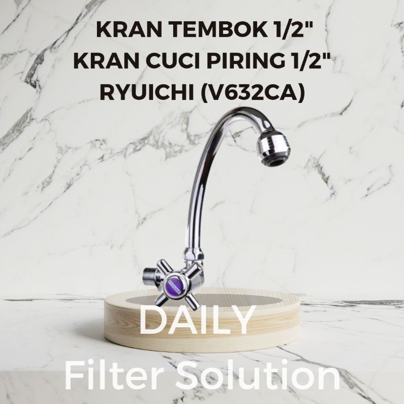 Jual Kran Tembok 1/2" - Kran cuci piring 1/2" - Kran besi chrome ...