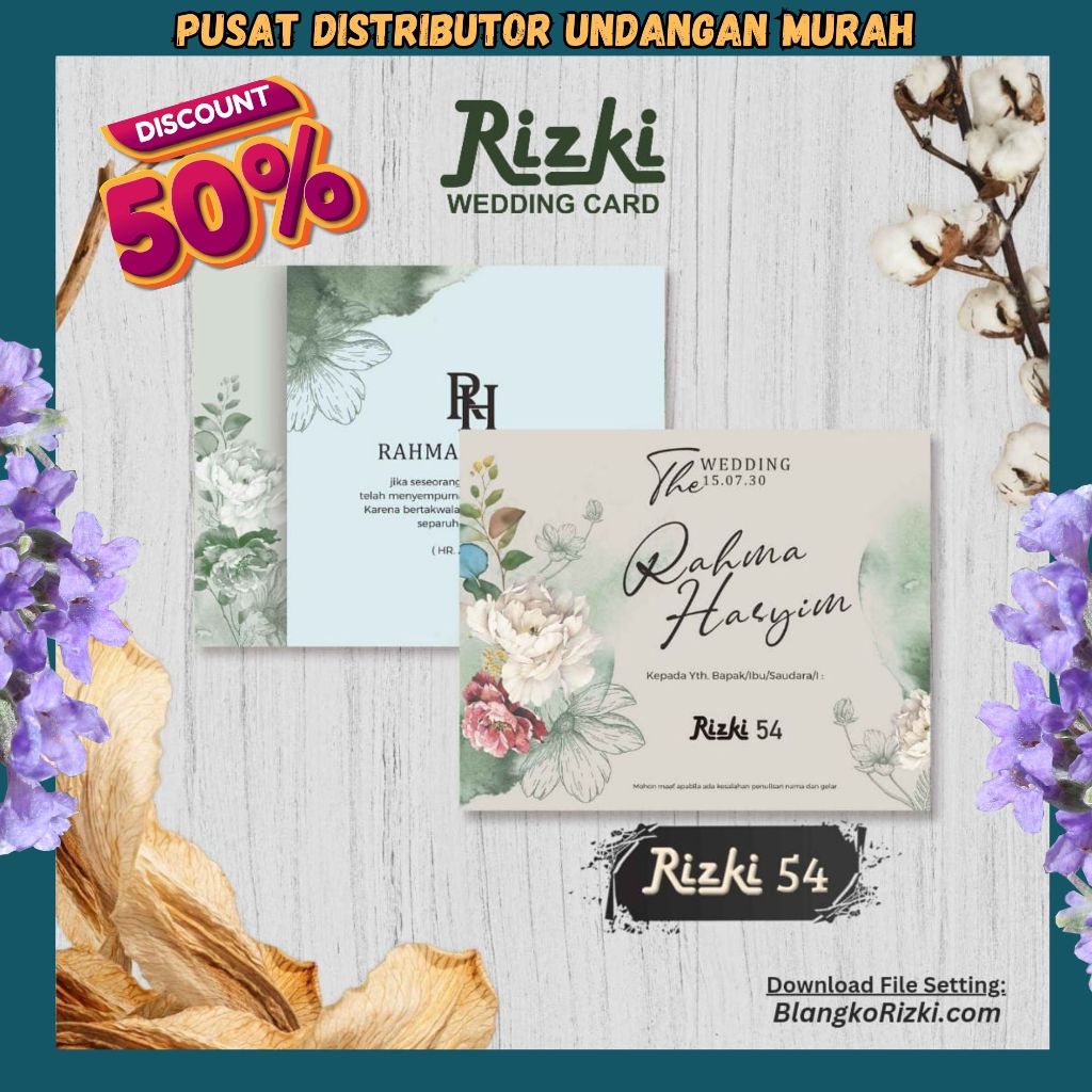 Jual Blangko Undangan Rizki 56 | Blangko Undangan Murah | Blangko ...