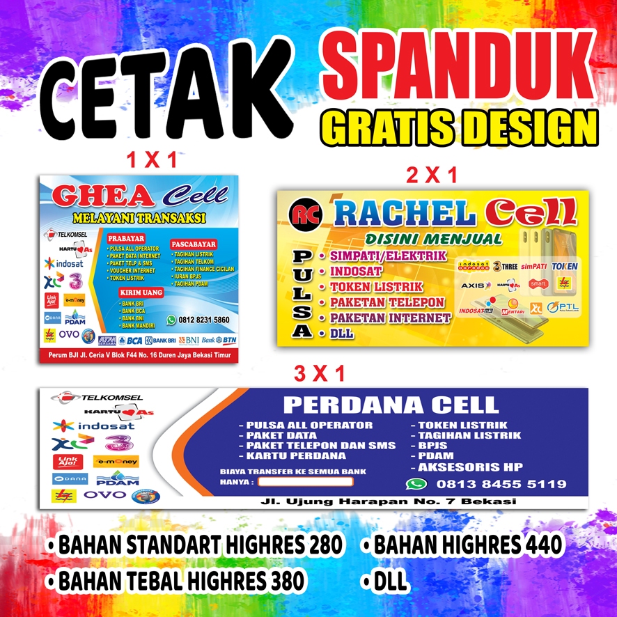 Jual spanduk konter | banner counter pulsa | banner celluler | banner ...