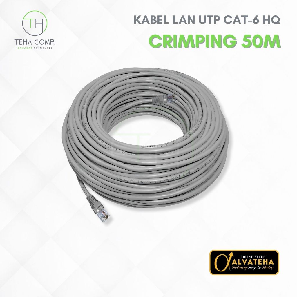 Jual Kabel UTP Cat6e Cat 6 HQ Siap Pakai 10M 15M 20M Jaringan LAN Rj45 | Shopee Indonesia