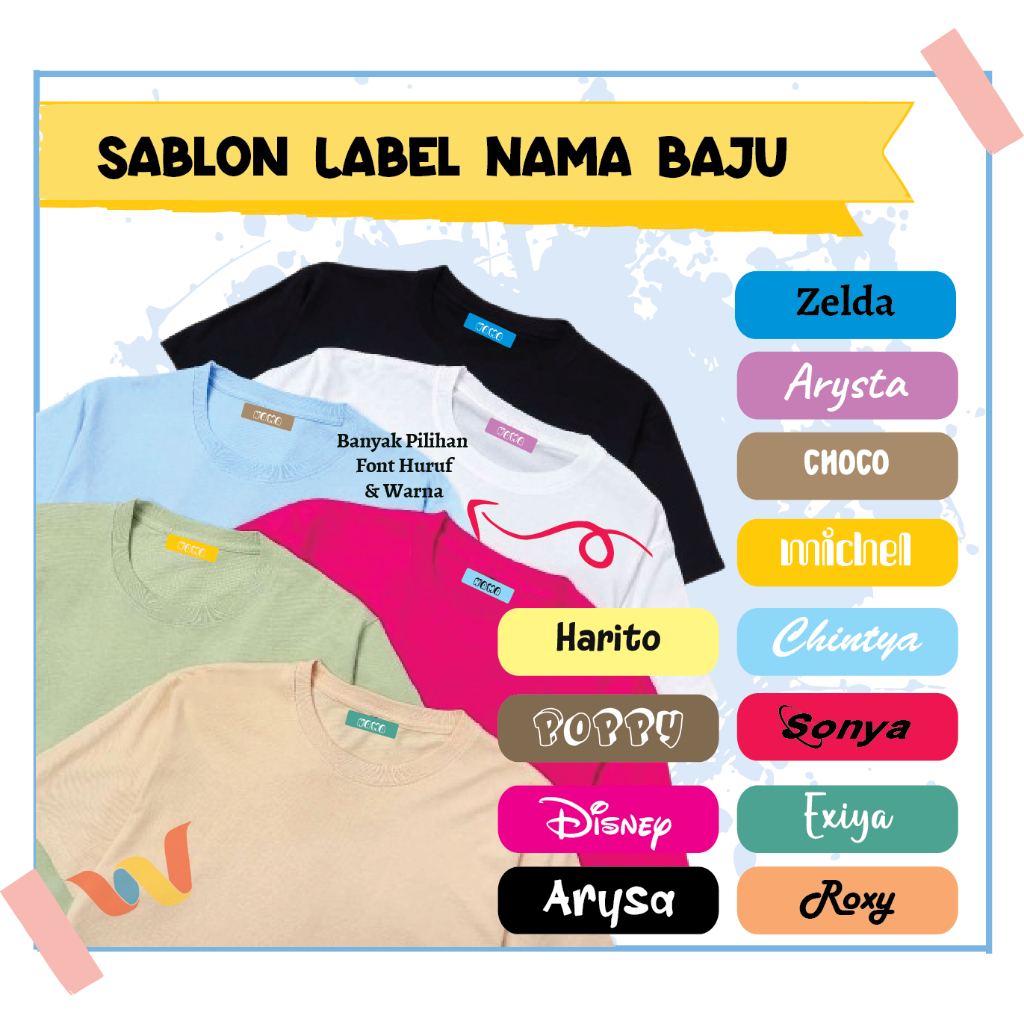 Jual CUSTOM LABEL NAMA SERAGAM SEKOLAH KAOS ANAK STIKER SABLON SETRIKA ...