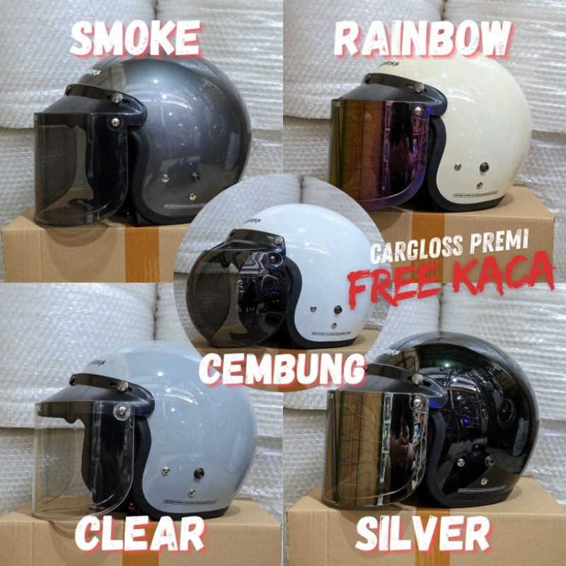 Jual HELM CARGLOSS PREMI SNI | FREE CUSTOM KACA | Shopee Indonesia
