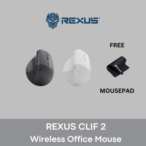 Jual Rexus Clif 2 / II / V2 Wireless Bluetooth Office Mouse Vertical ...