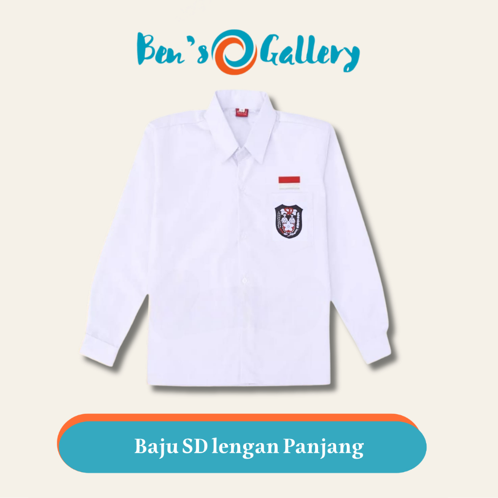 Jual Baju SD Panjang Atasan Baju Seragam Sekolah Merah Putih SD Lengan ...