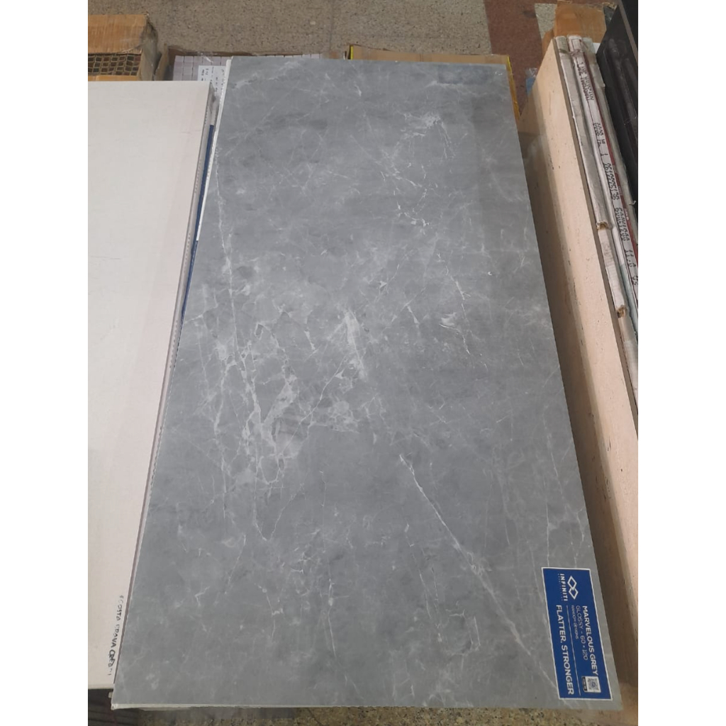 Jual INFINITY GRANIT TILE MARVELOUS GREY 60X120 KW1 GLAZED POLISHED | Shopee Indonesia