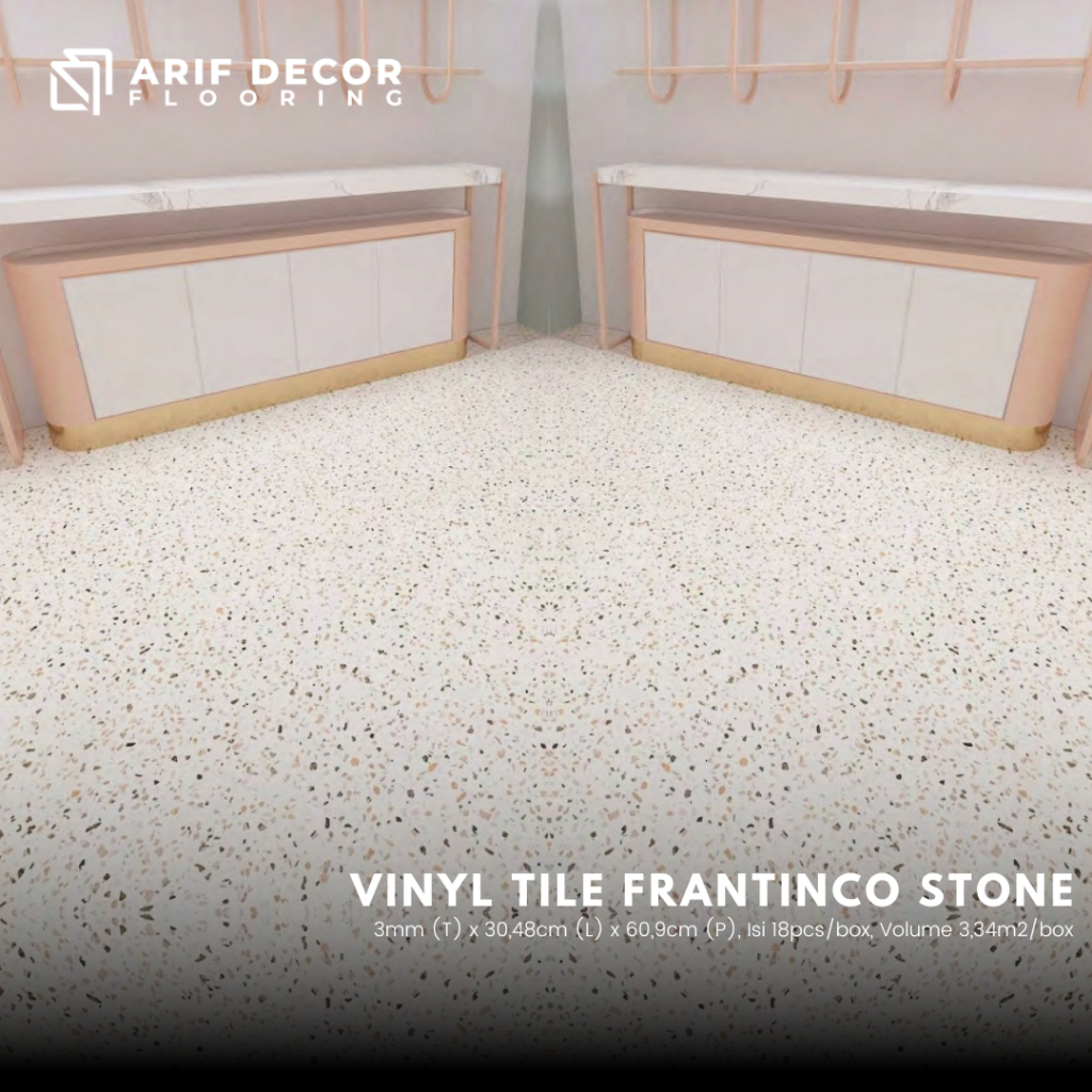 Jual Vinyl lantai 3mm merek Frantinco motif stone / terrazzo - vinyl ...