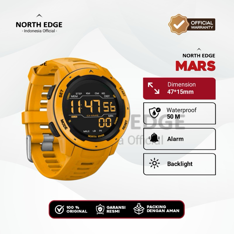 Jual North Edge MARS OUTDOORR Watch Mens Sports Watches Dual Time ...