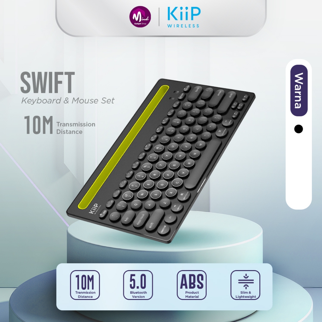 Jual KiiP Wireless Swift Keyboard bluetooth Multi-Device Dual Mode ...