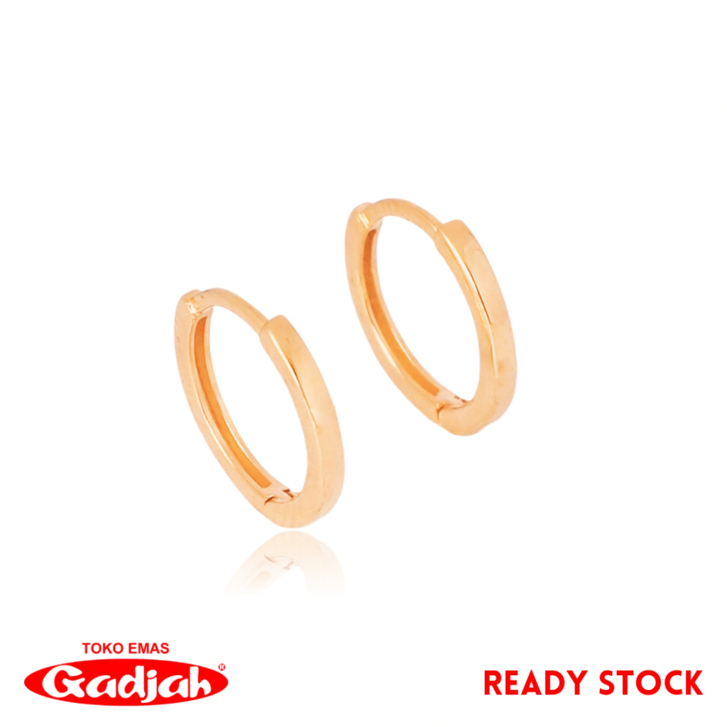Jual Anting Emas Jepret Bulat Polos - Toko Emas Gadjah | Shopee Indonesia