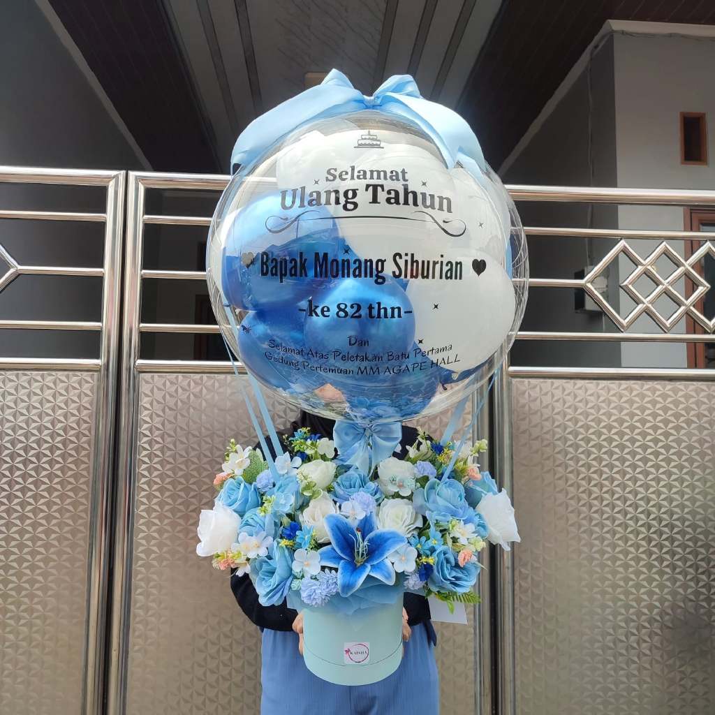 Jual Buket Balon Bucket Balon Bunga EXTRA LARGE FULL BUNGA Kaisha.ms ...