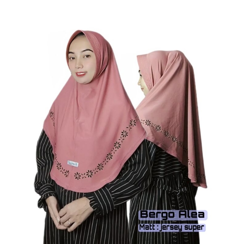 Jual Kasturi Hijab Bergo Instan pet Alea Laser jersey Super | Shopee Indonesia