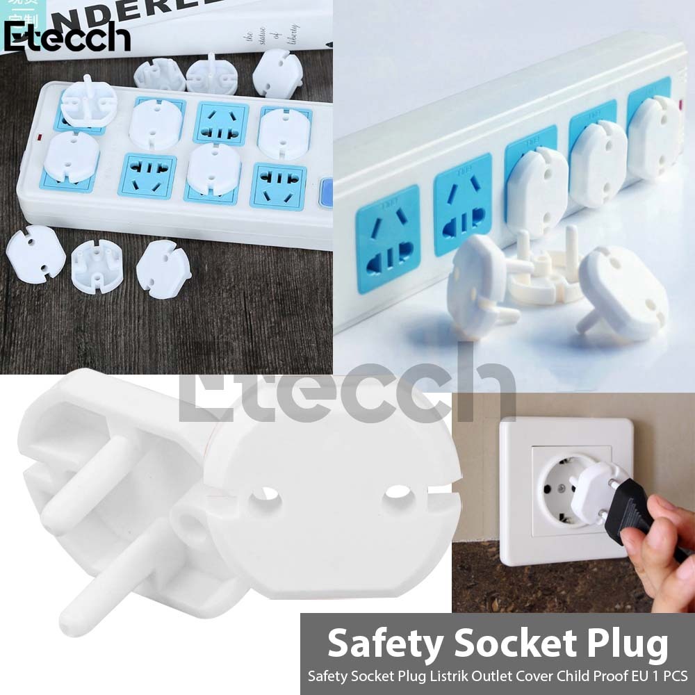 Jual Safety Socket Plug Listrik Outlet Cover Child Proof EU 1 PCS ...