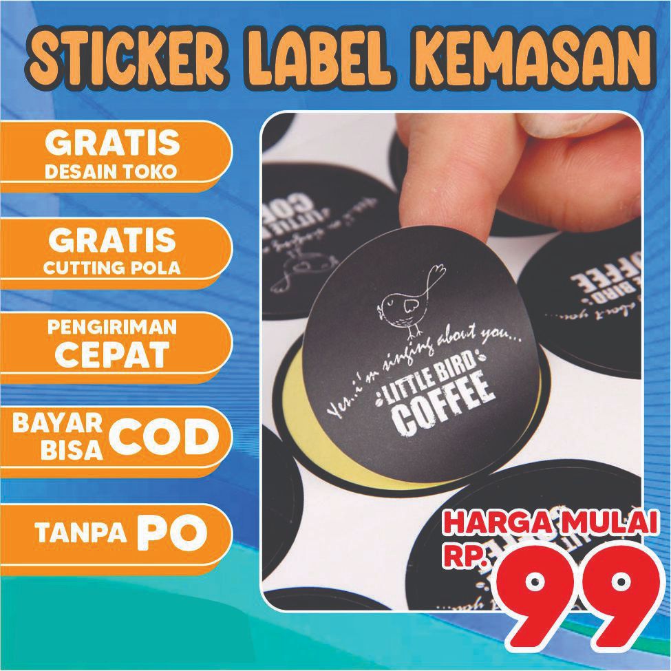 Jual [DESIGN BARU] CETAK STIKER / LABEL BULAT LABEL NAMA LABEL MAKANAN ...