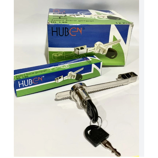 Jual Kunci Kaca Geser Huben HL 140 | Kunci Laci Gerigi Sliding Etalase ORI | Shopee Indonesia