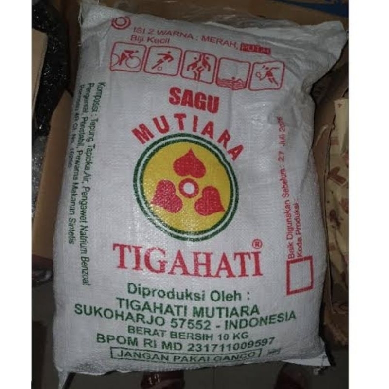 Jual Mutiara sagu merah tiga hati 3 hati sak 10kg ( SAK ) | Shopee ...