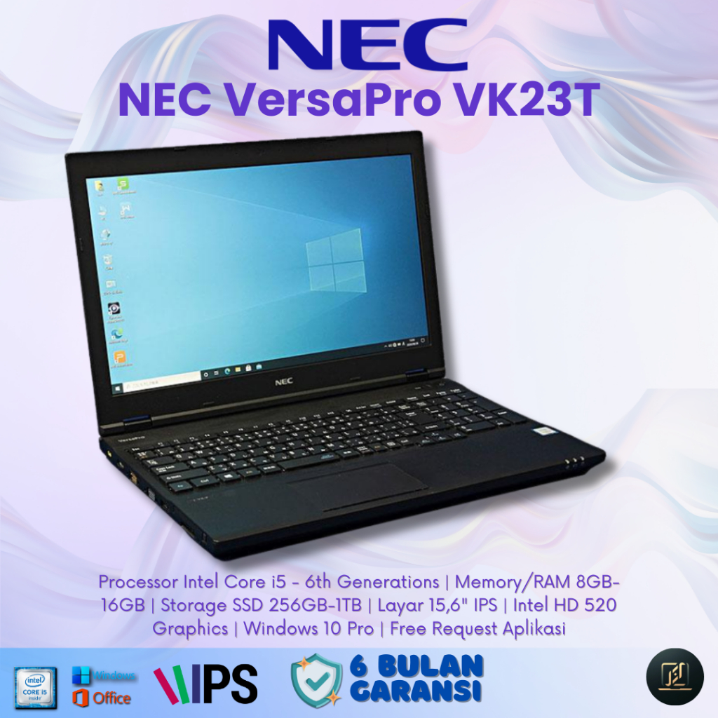 Jual Laptop NEC VersaPro VK23T Intel Core i5 Gen 6, RAM 8GB, SSD 256GB ...