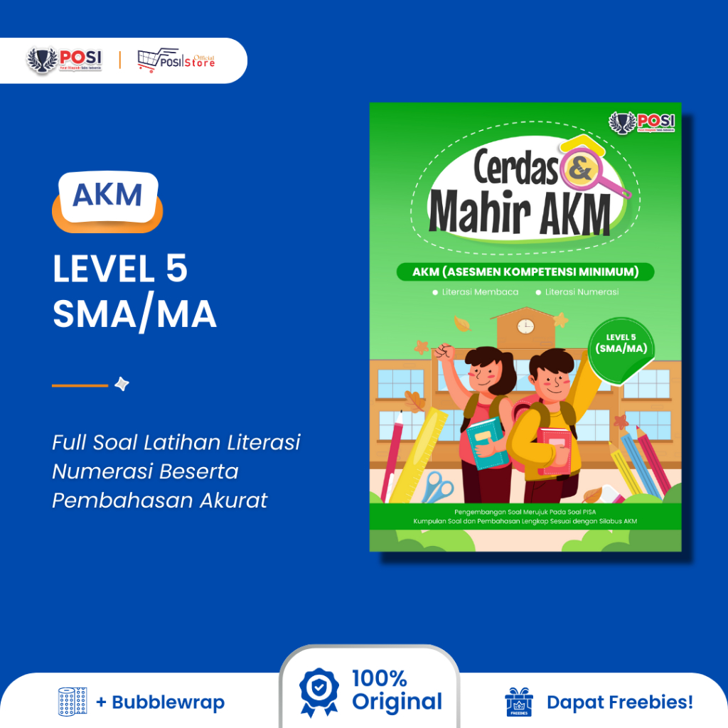 Jual Buku POSI Persiapan AKM SMA LEVEL 5 Cerdas Mahir Asesmen ...