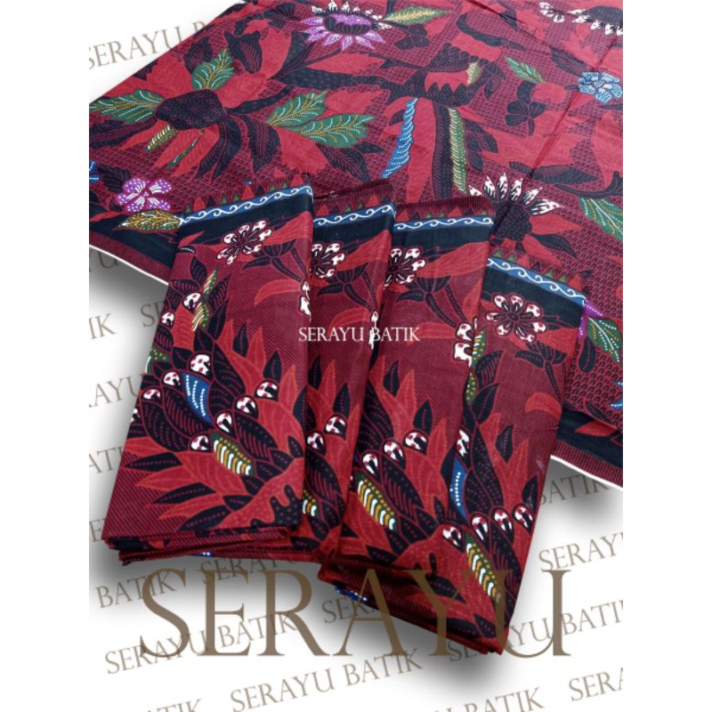 Jual Kain Jarik / Sewek Batik Madura Merah SRY512 - Motif Pagi Sore ...