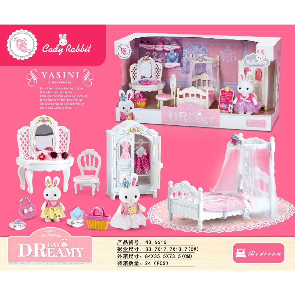 Jual Yasini Dreamy Bay Cady Rabbit Bedroom Mainan Rumah Kelinci Doll ...