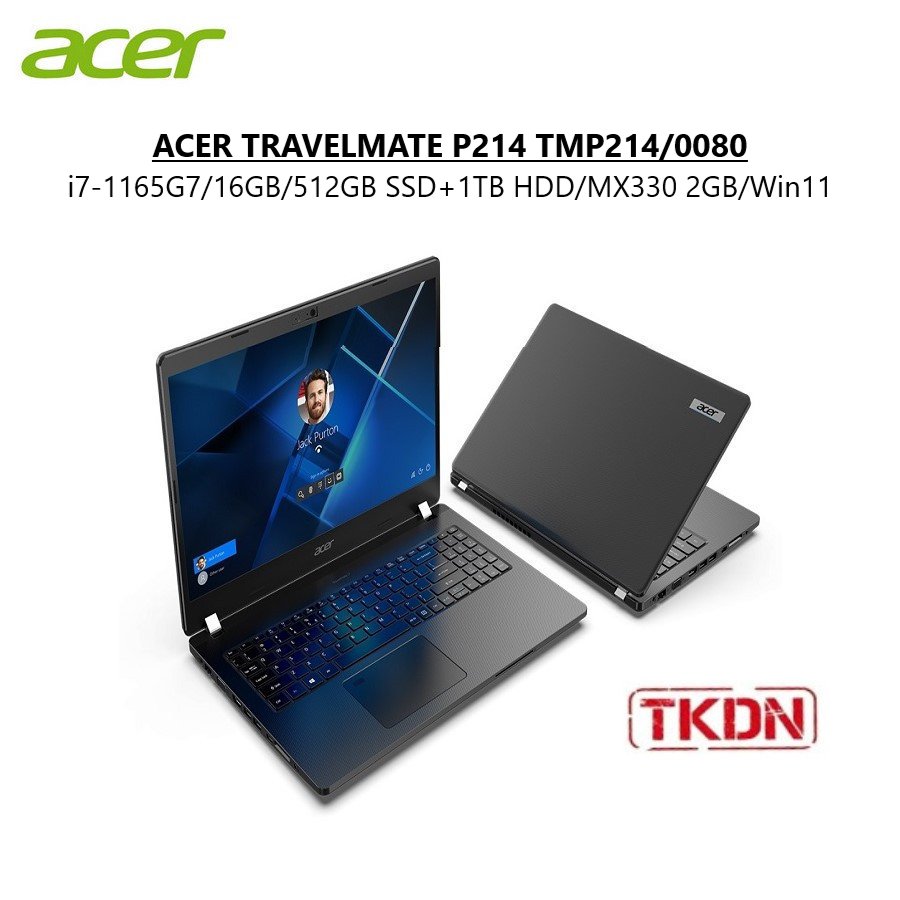 Jual ACER TRAVELMATE P214 TMP214/0080 - i7-1165G7/16GB/512GB SSD+1TB HDD/MX330 2GB/Win11 ...