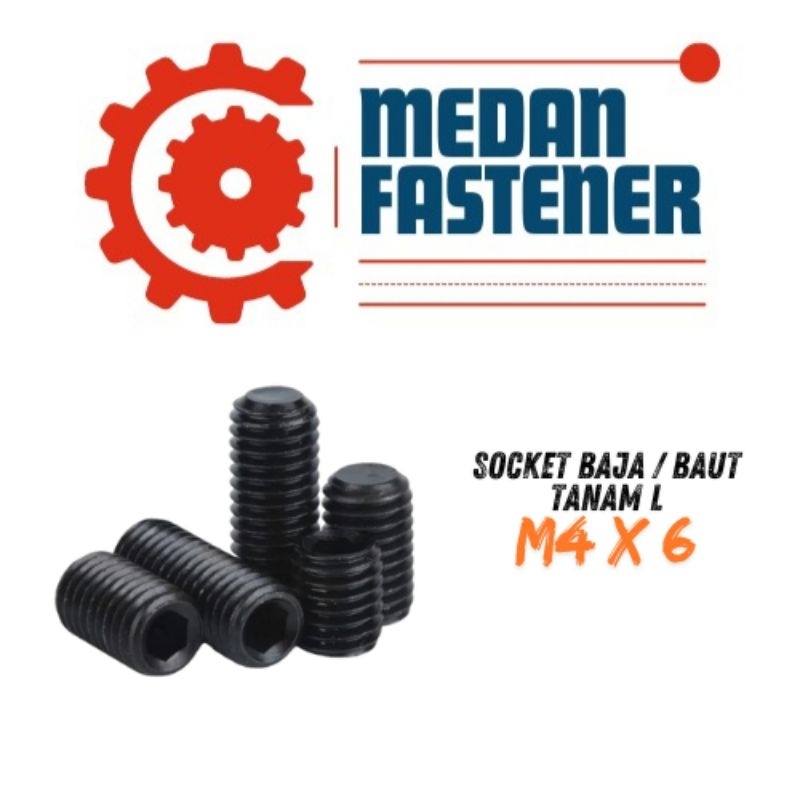 Jual Baja Socket Set Screw M4x6 Baut Tanam L Set | Shopee Indonesia
