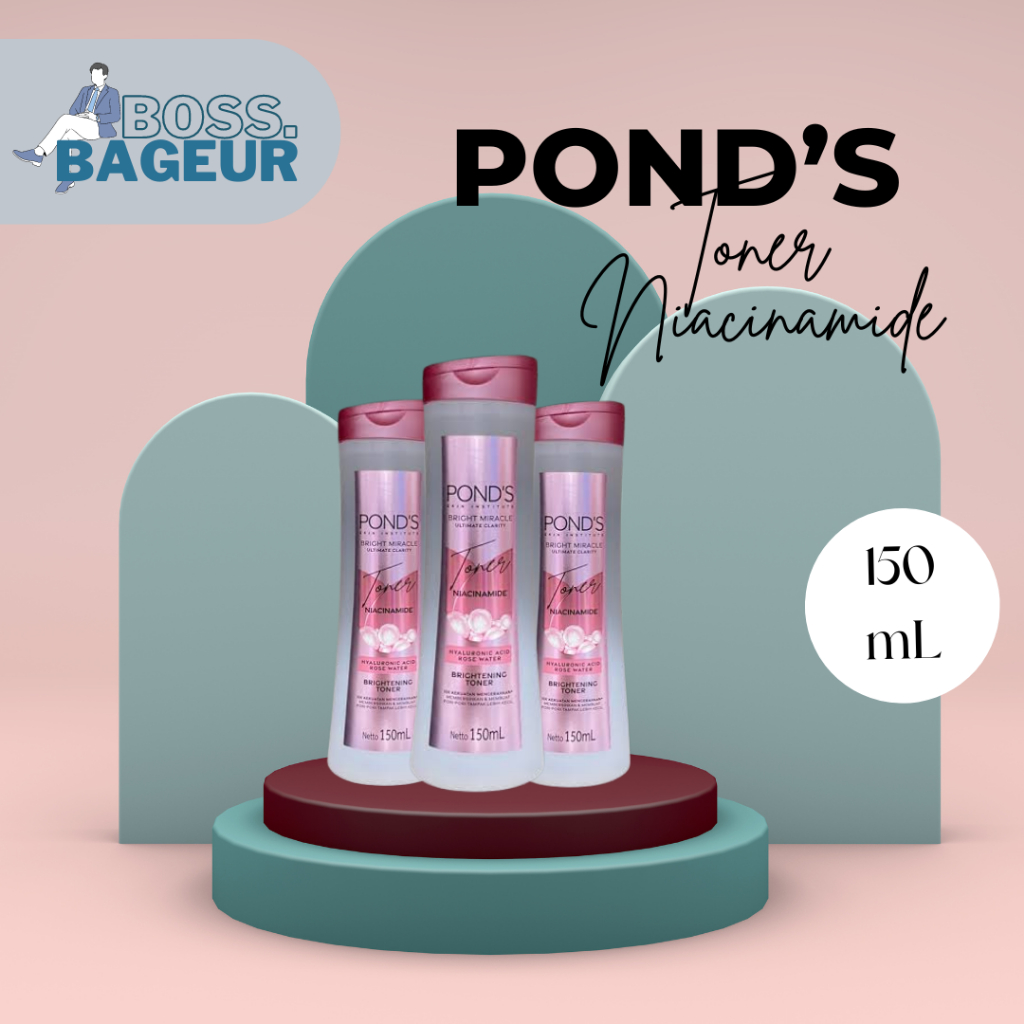 Jual Pond’s Bright Miracle Facial Toner Niacinamide150 ml | Shopee ...
