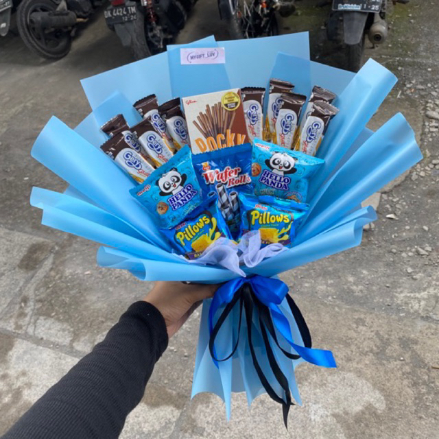 Jual BUKET SNACK BOUQET JAJAN POCKY TANGO CIKI | Shopee Indonesia