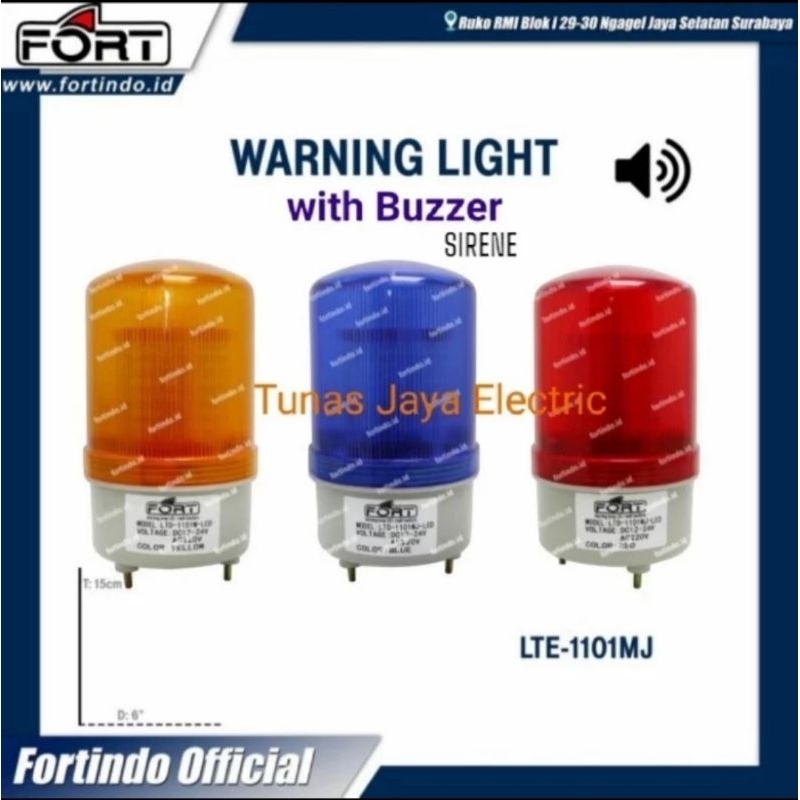 Jual Warning Light / Rotary LED with Buzzer Multi Voltage LTD-1101MJ ...