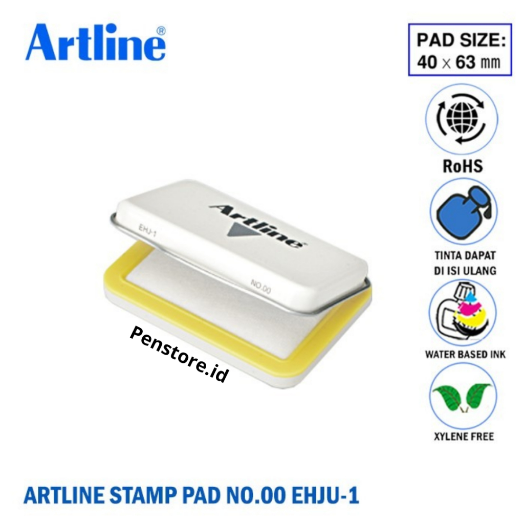Jual (pcs) Bantalan Stampel ARTLINE No.00 Kecil / Stamp Pad Polos / Bak ...