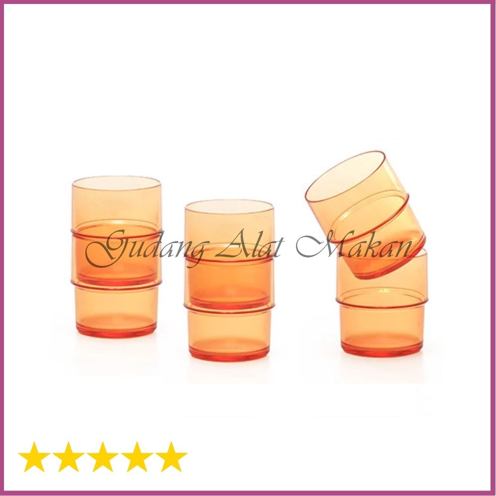 Jual TUPPERWARE Crystal Low Glass Gold 230ml | Shopee Indonesia