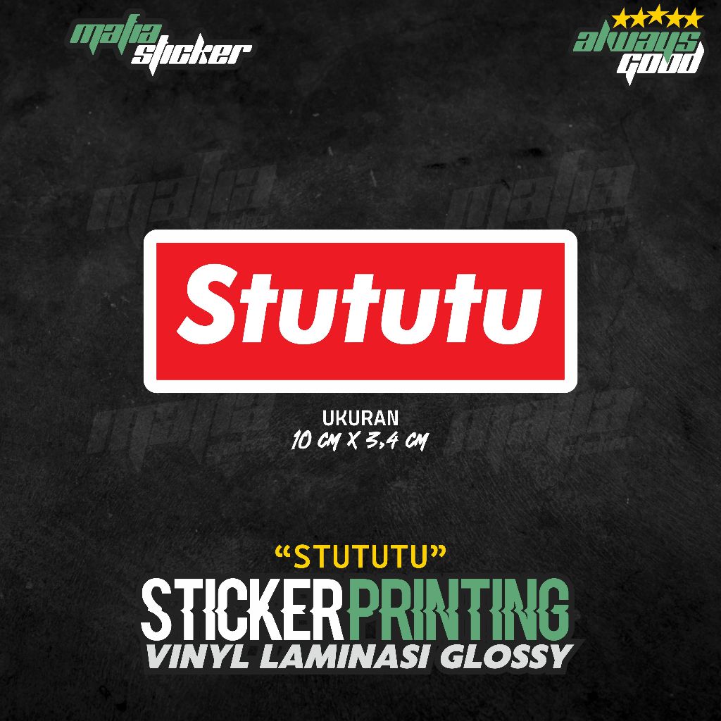 Jual STICKER/STIKER PRINT CUT STUTUTU | STIKER HELM KACA CERMIN HIASAN ...