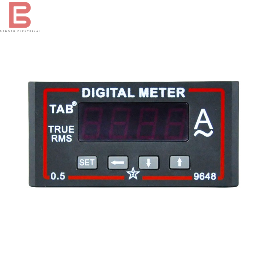 Jual Ampere Meter Digital AC LED 96 x 48 mm Via CT /5A TAB Ampermeter ...