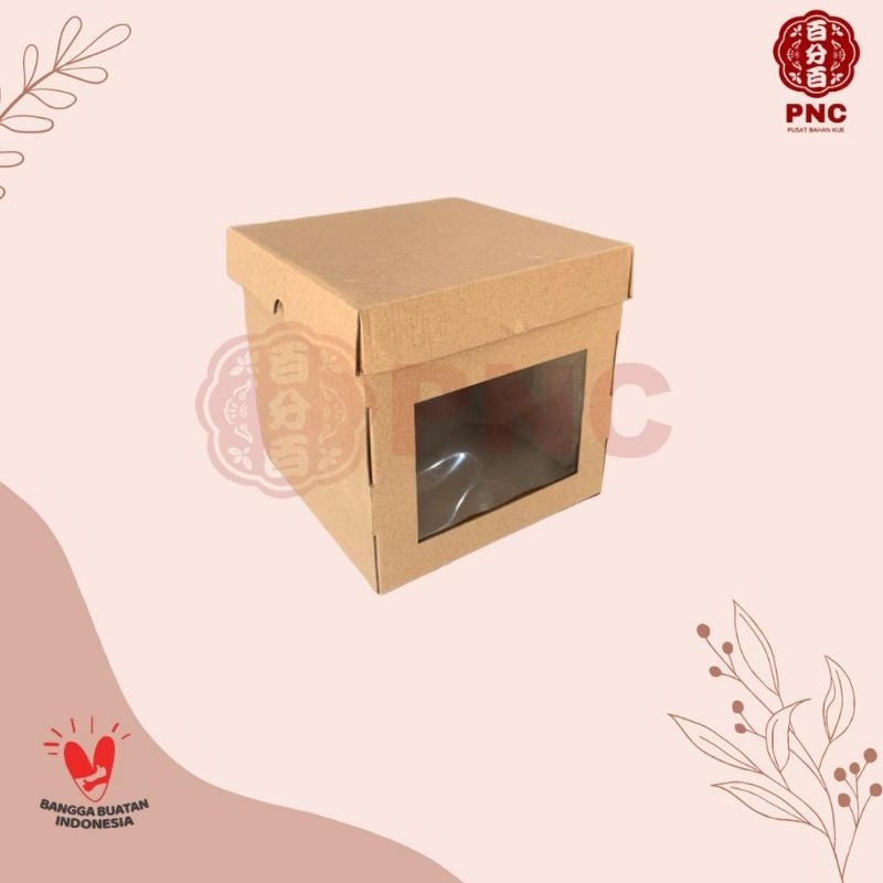 Jual BCC Box cake coklat tersedia grosir dan satuan. box kraft jendela ...