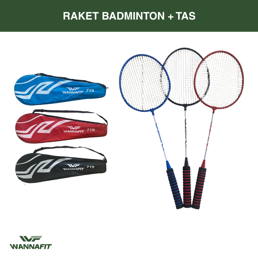 Jual WANNAFIT Raket Badminton Set 2pcs | Peralatan Bulu Tangkis ...