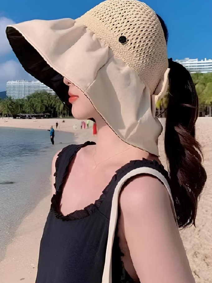 Jual Topi Wanita Korea Pelindung UV Matahari Topi Wanita Gaya Pantai Topi Wanita Lipat Lebar ...