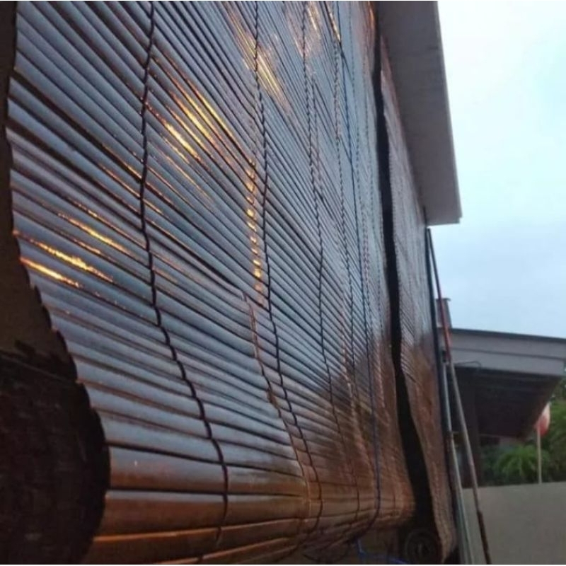 Jual READY Tirai Bambu hitam vernis size 2x2 meter | Shopee Indonesia