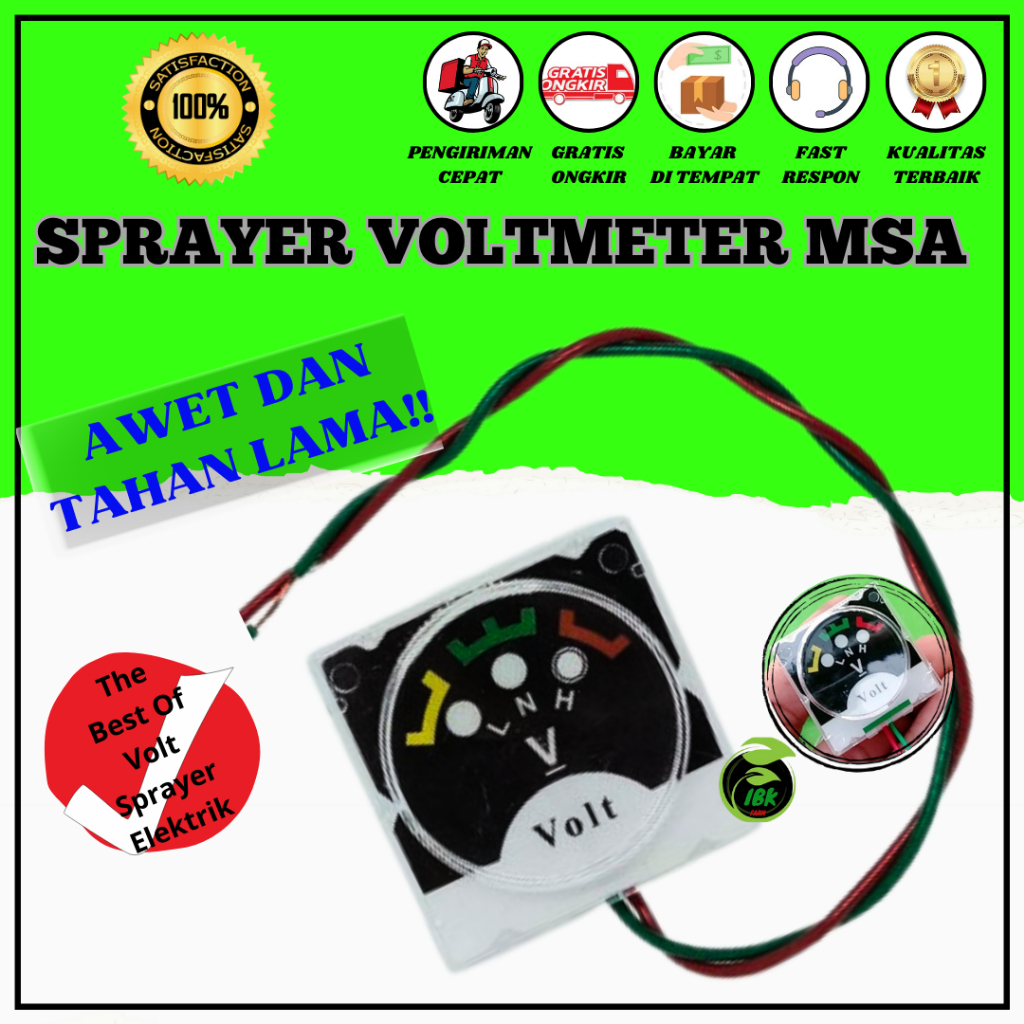 Jual Voltmeter AMPER sprayer elektrik digunakan untuk tangki sprayer ...