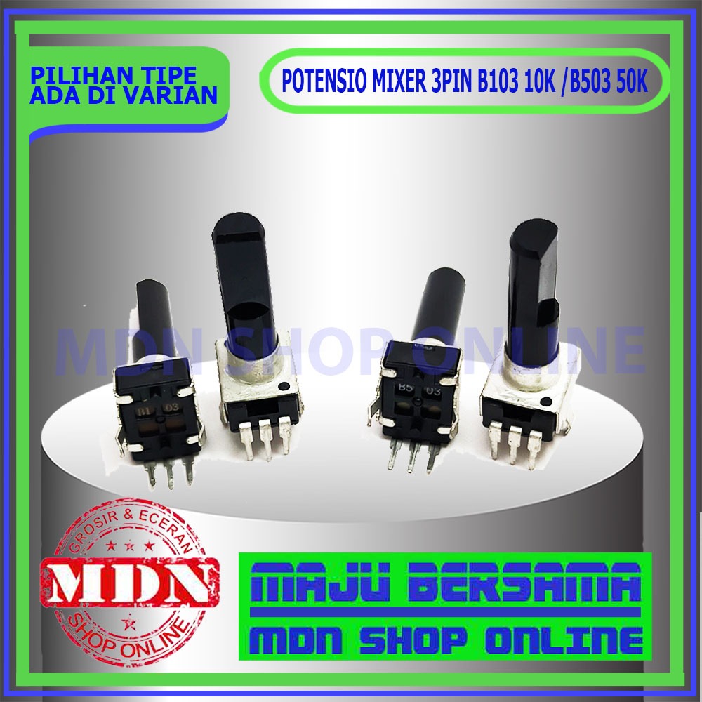 Jual Potensio mixer 3pin 10k 50k b103 b503 mono | Shopee Indonesia